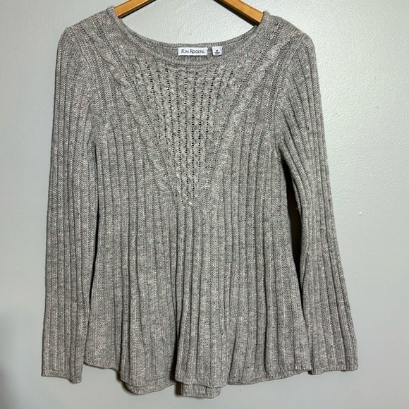 Kim Rogers | Sweaters | Kim Rogers Knit Sweater Womens Size Medium Grey ...